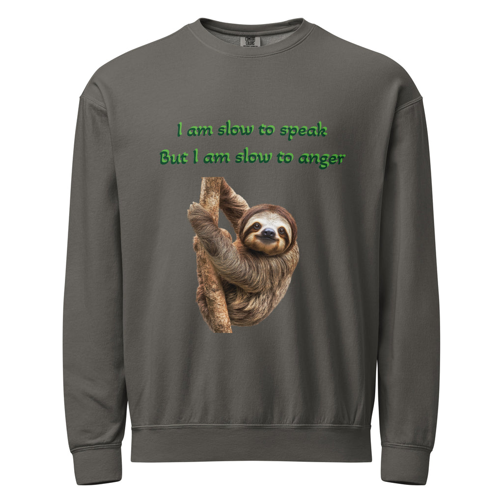 Sloth Unisex garment-dyed fleece crewneck sweatshirt – JLU Happy Jungle