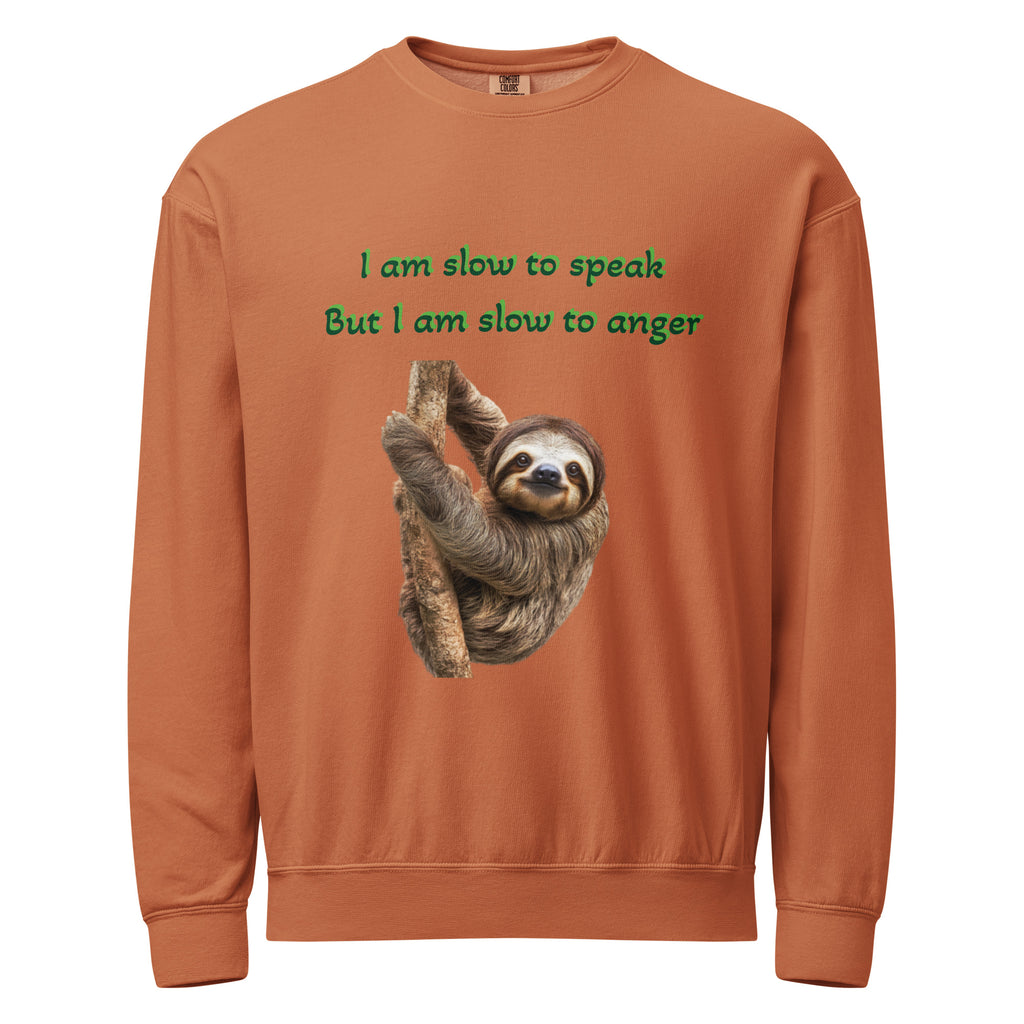 Sloth Unisex garment-dyed fleece crewneck sweatshirt – JLU Happy Jungle